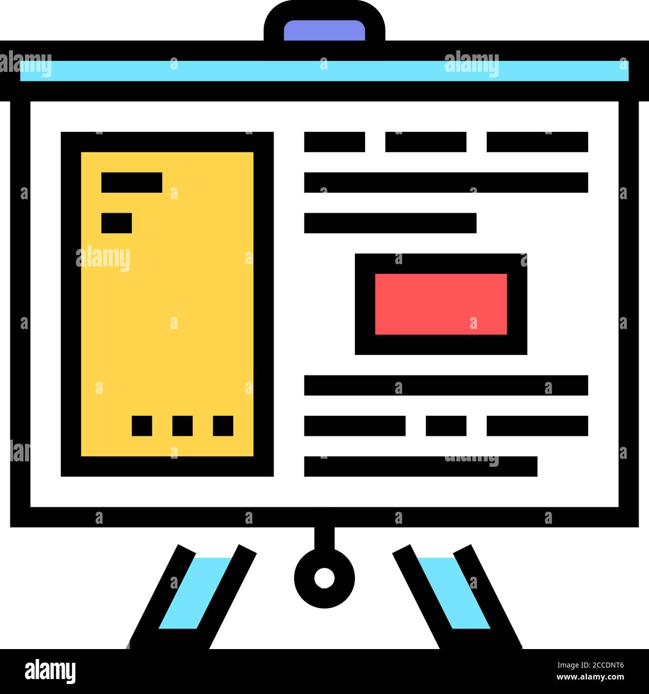 presentation board color icon vector illustration Stock Vector Image ...