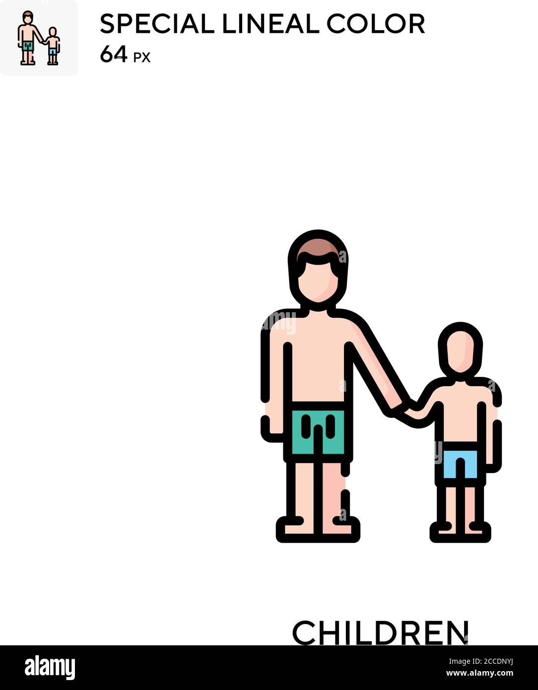 Children Special lineal color icon. Illustration symbol design template ...