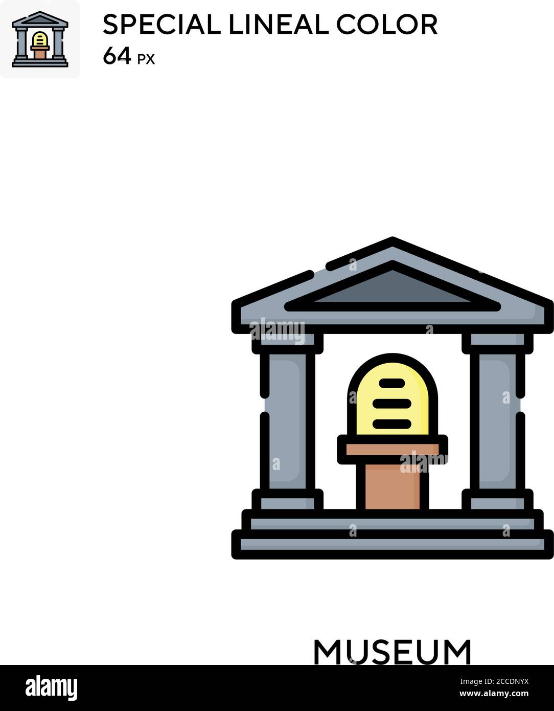 Museum Special lineal color icon. Illustration symbol design template ...