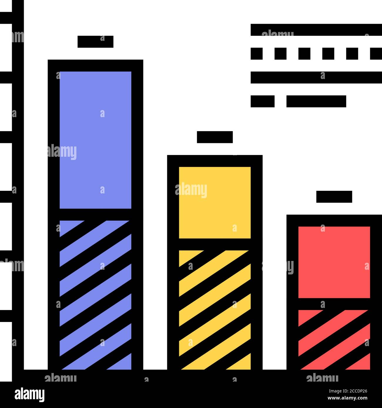 financial diagram color icon vector illustration Stock Vector Image ...