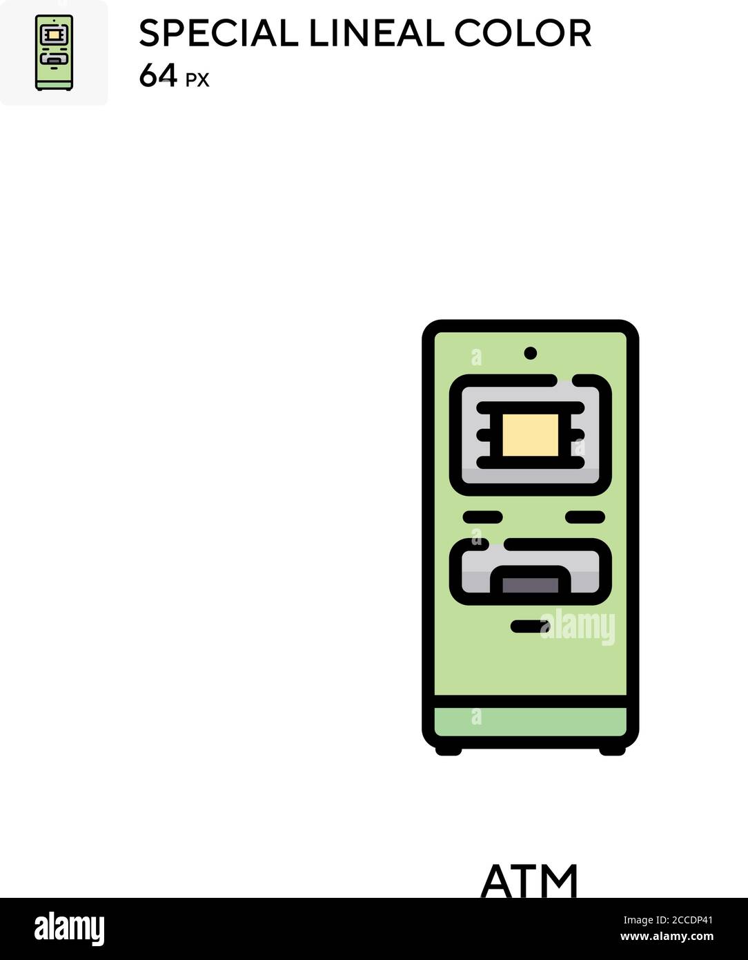Atm Special lineal color icon. Illustration symbol design template for ...