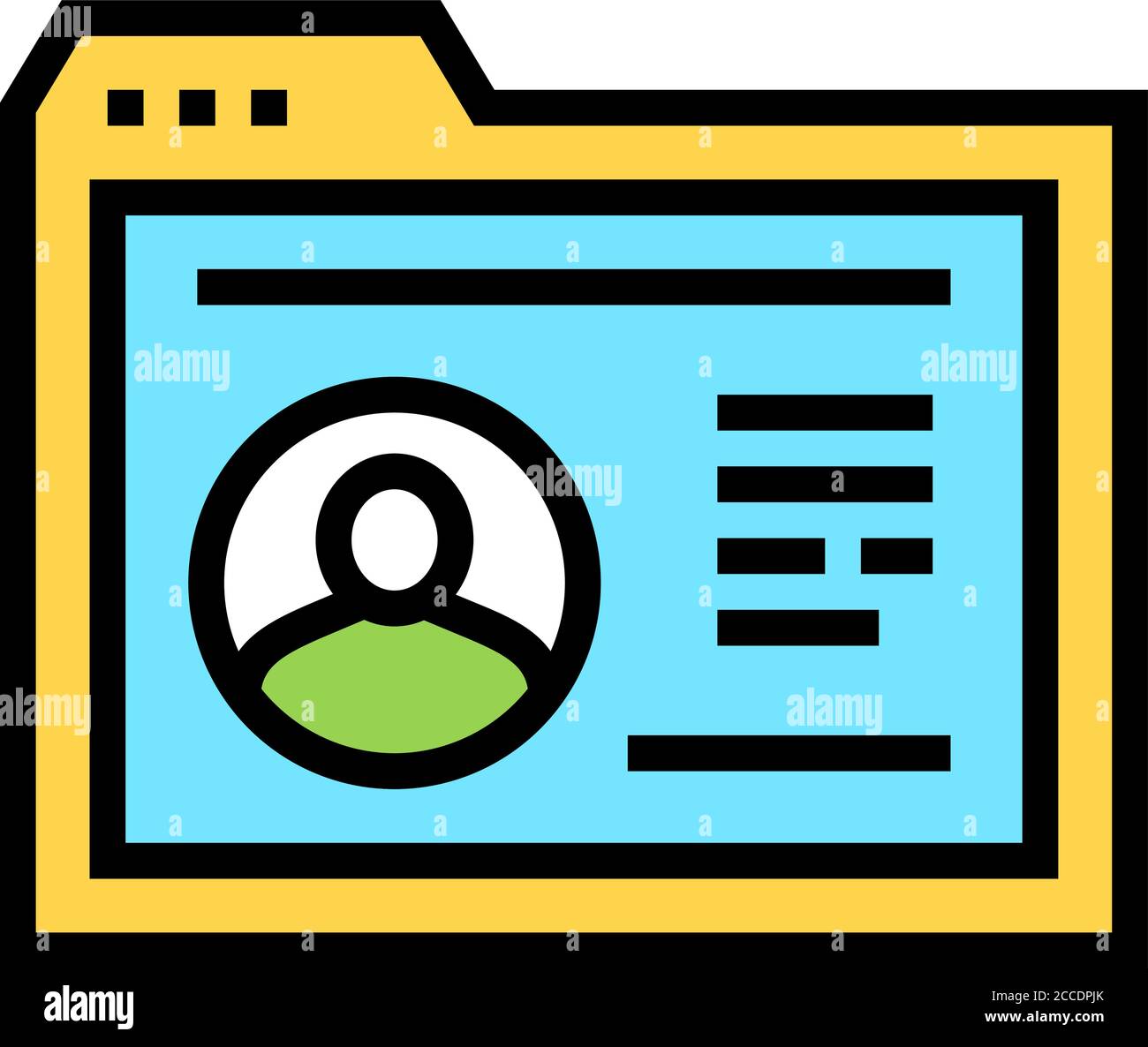 employee cv web site color icon vector illustration Stock Vector Image ...