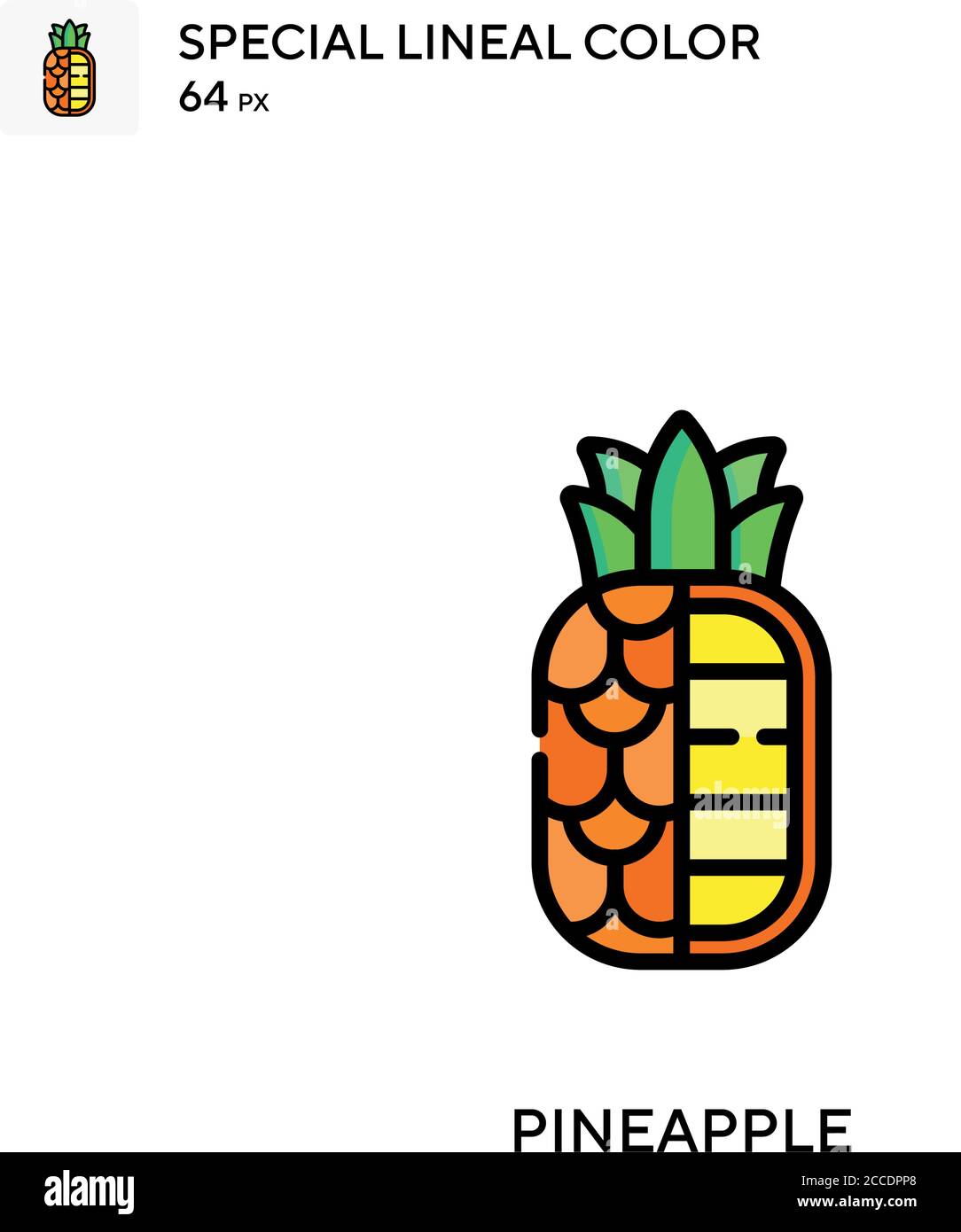Pineapple Special lineal color icon. Illustration symbol design ...