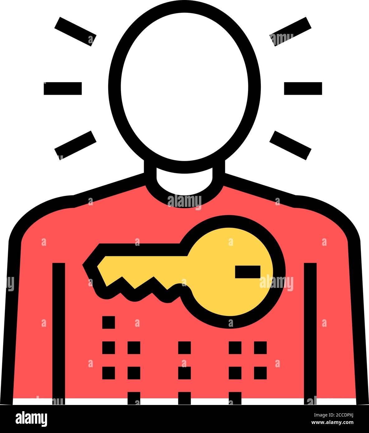 key for human communication color icon vector illustration Stock Vector ...