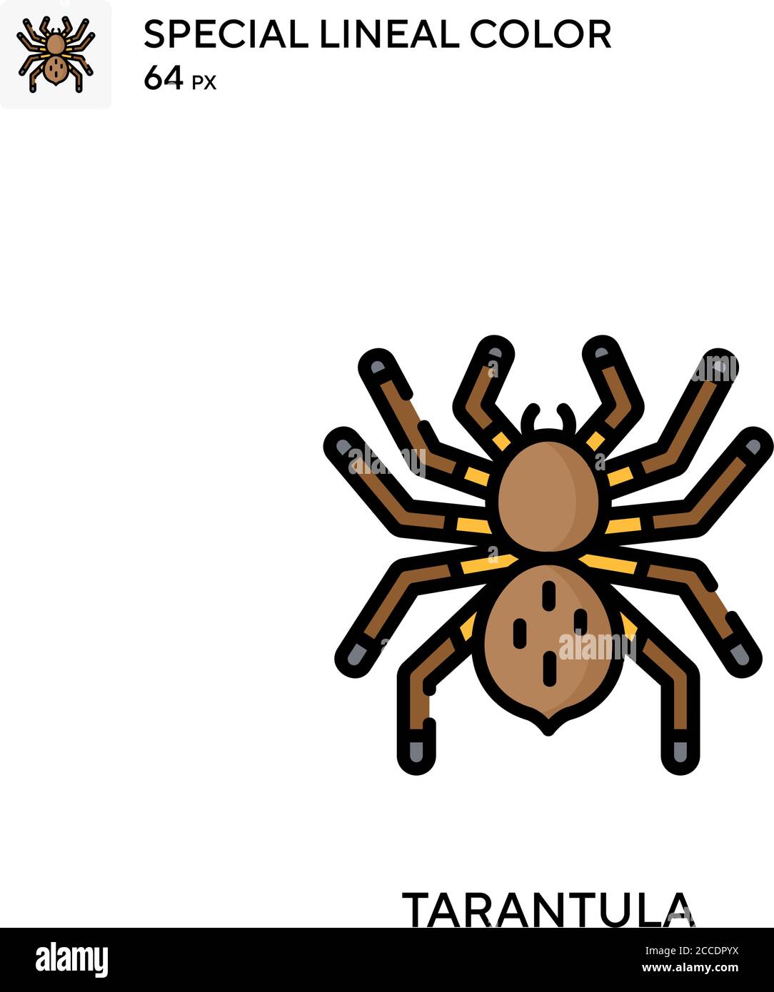 Tarantula Special lineal color icon. Illustration symbol design template for web mobile UI ...