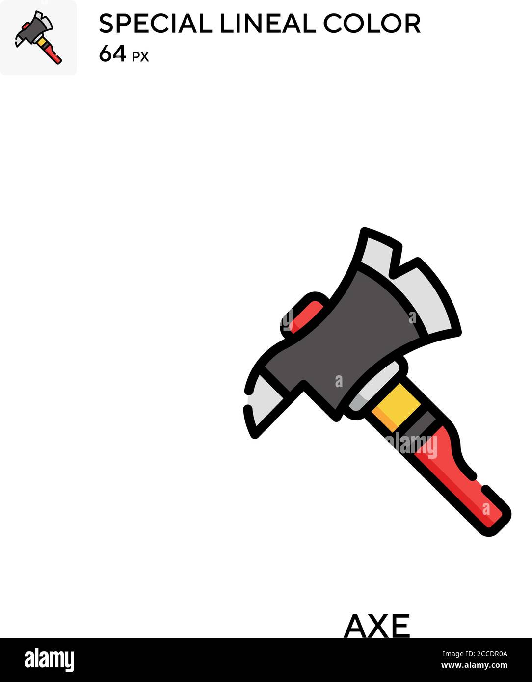 Axe Special lineal color icon. Illustration symbol design template for ...
