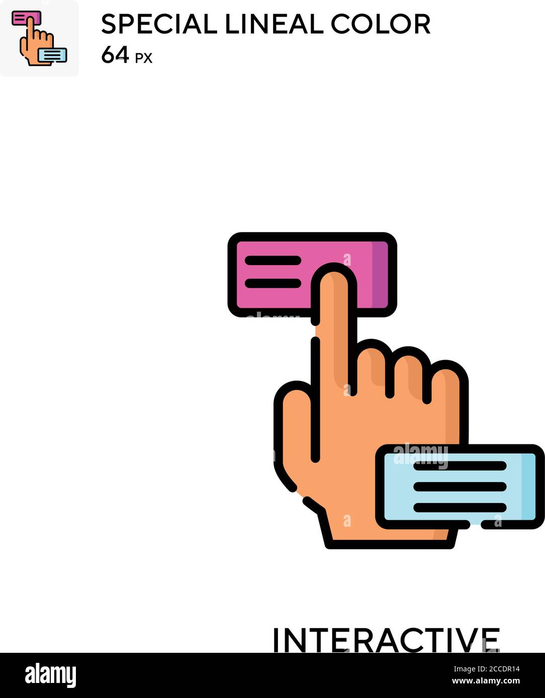 Interactive Special lineal color icon. Illustration symbol design ...