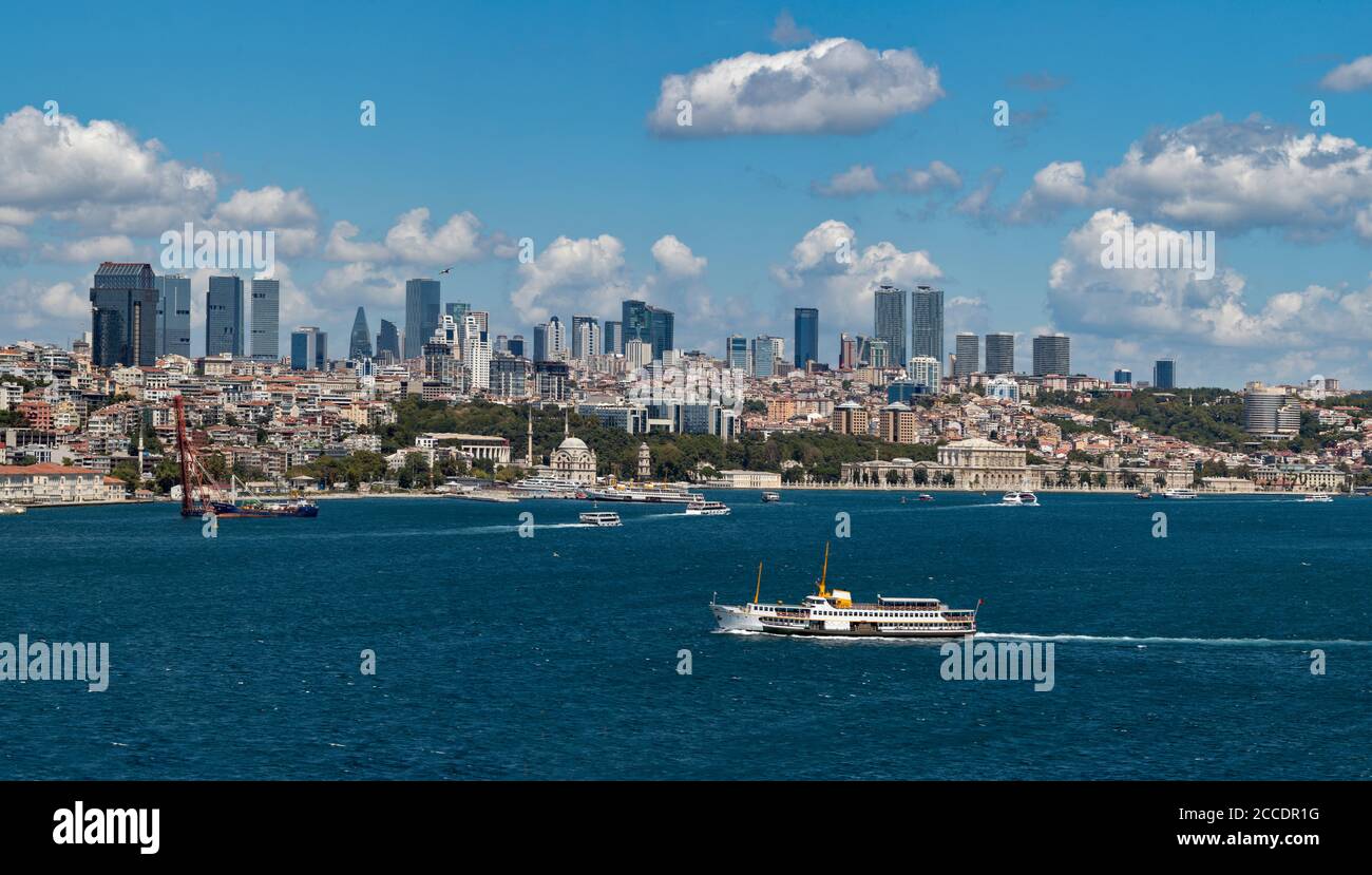 Istanbul Skyline and Bosphorus Strait in Turkey Stock Photo - Alamy