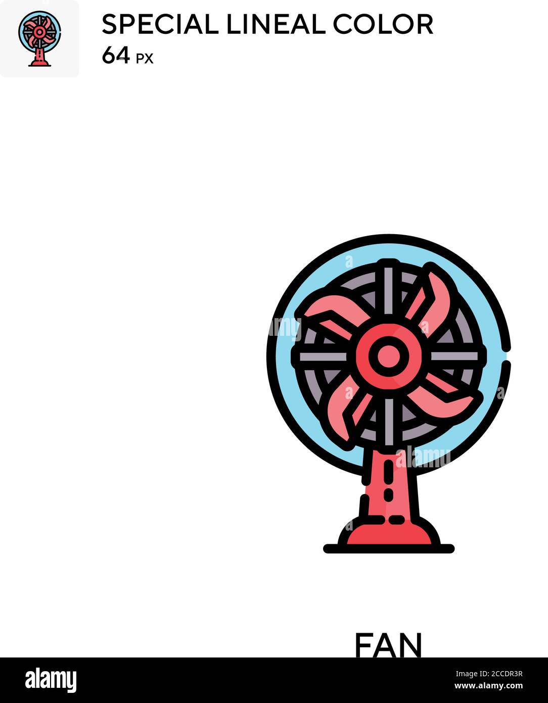 Fan Special lineal color icon. Illustration symbol design template for ...