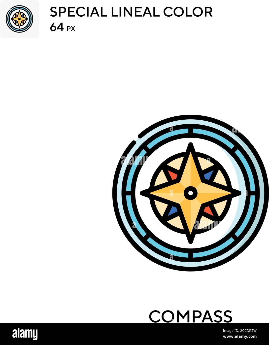 Compass Special lineal color icon. Illustration symbol design template ...