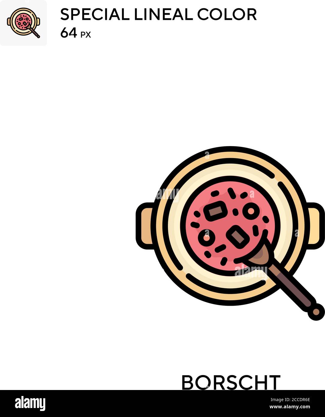 Borscht Special lineal color icon. Illustration symbol design template ...