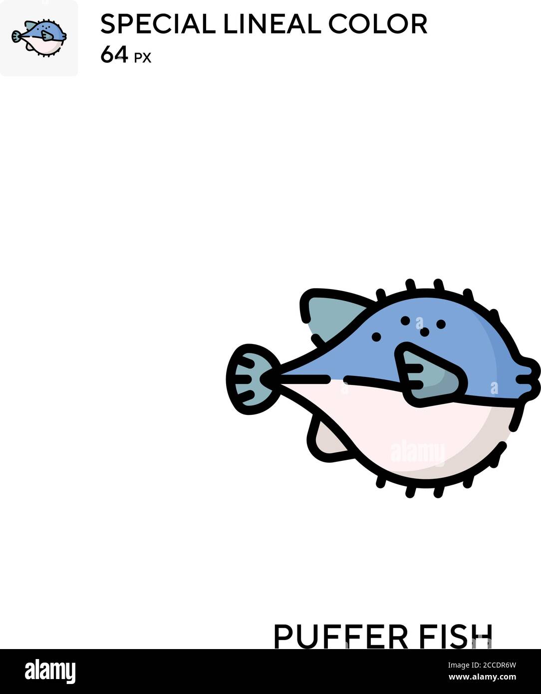 Pufferfish swimming on reef Stock Vector Images - Alamy