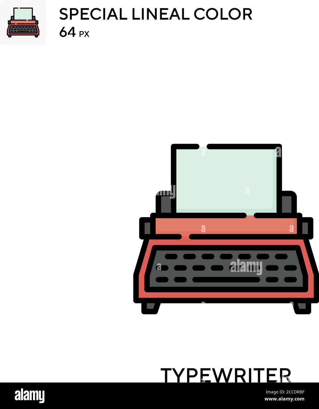 Typewriter Special lineal color icon. Illustration symbol design ...