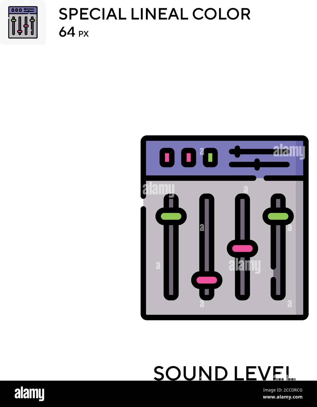 Sound level Special lineal color icon. Illustration symbol design ...