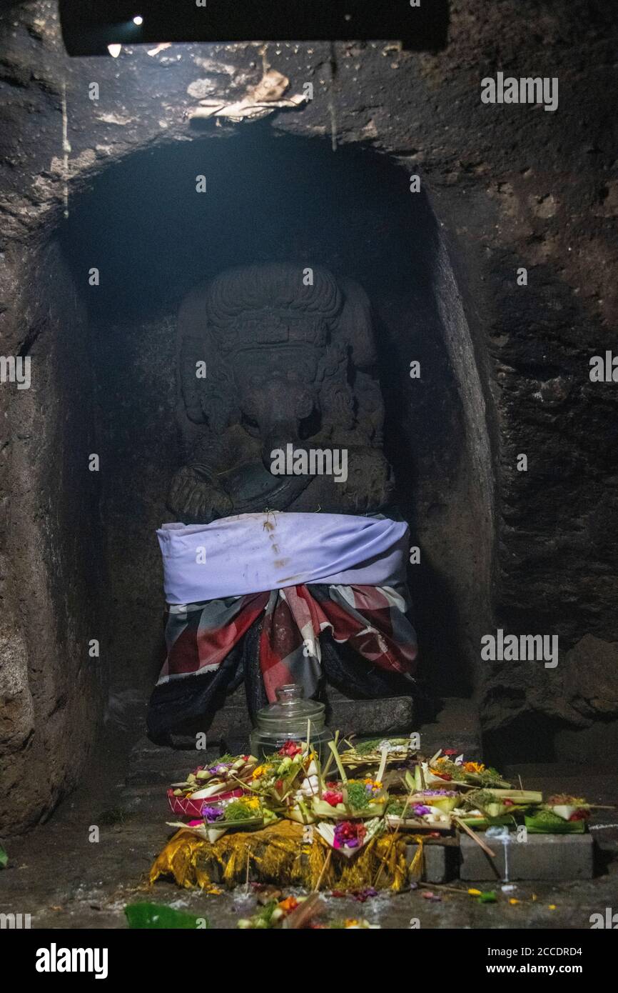Goa Gajah, or Elephant Cave, is located on the island of Bali near Ubud ...