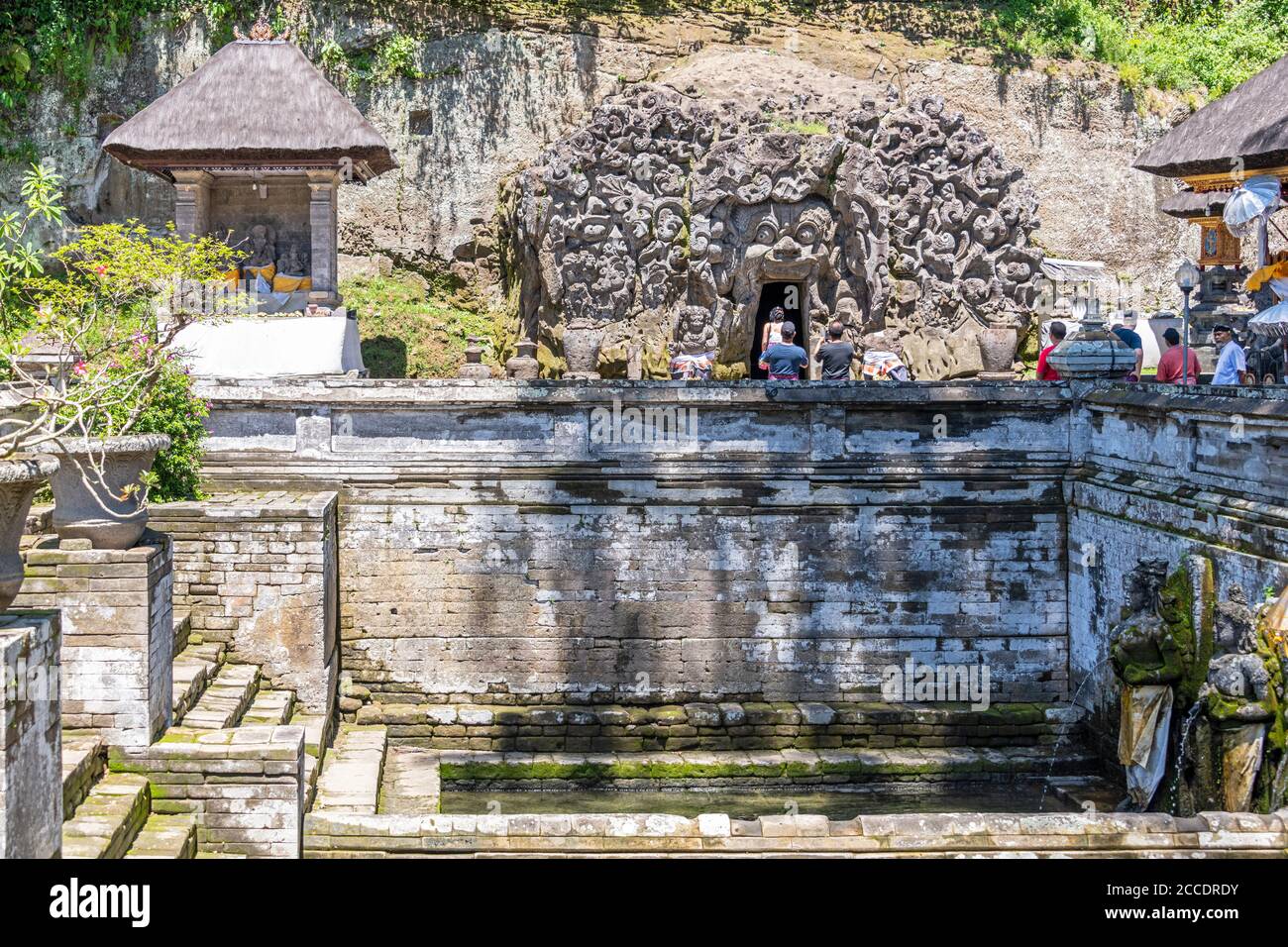Goa Gajah, or Elephant Cave, is located on the island of Bali near Ubud ...