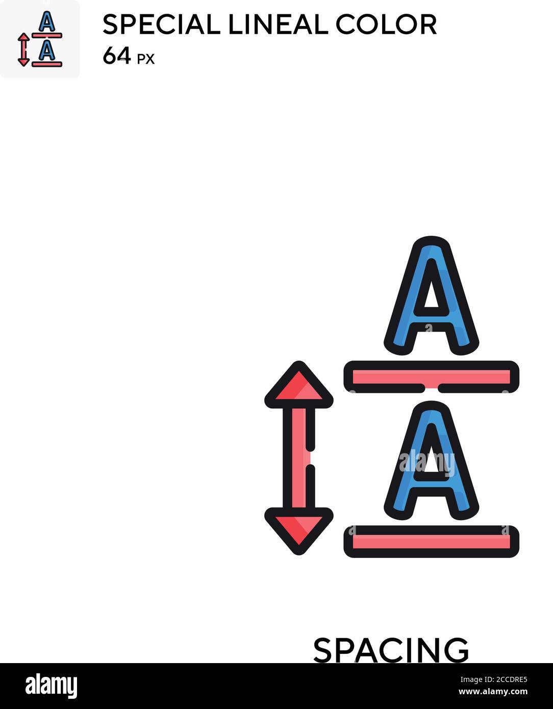 Spacing Special lineal color icon. Illustration symbol design template ...