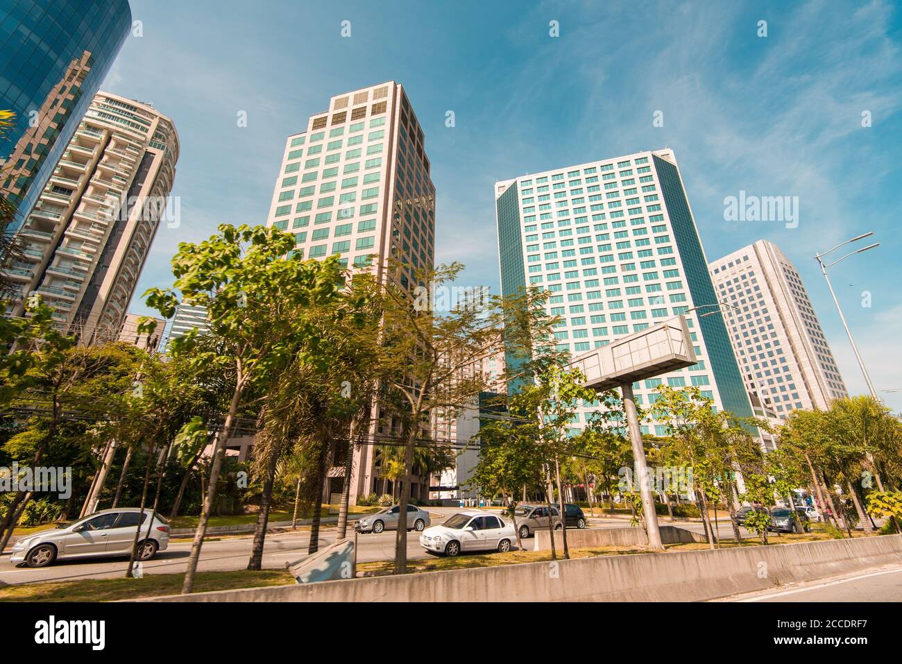 New and Modern Office Buildings in Sao Paulo City, Brazil Stock Photo ...