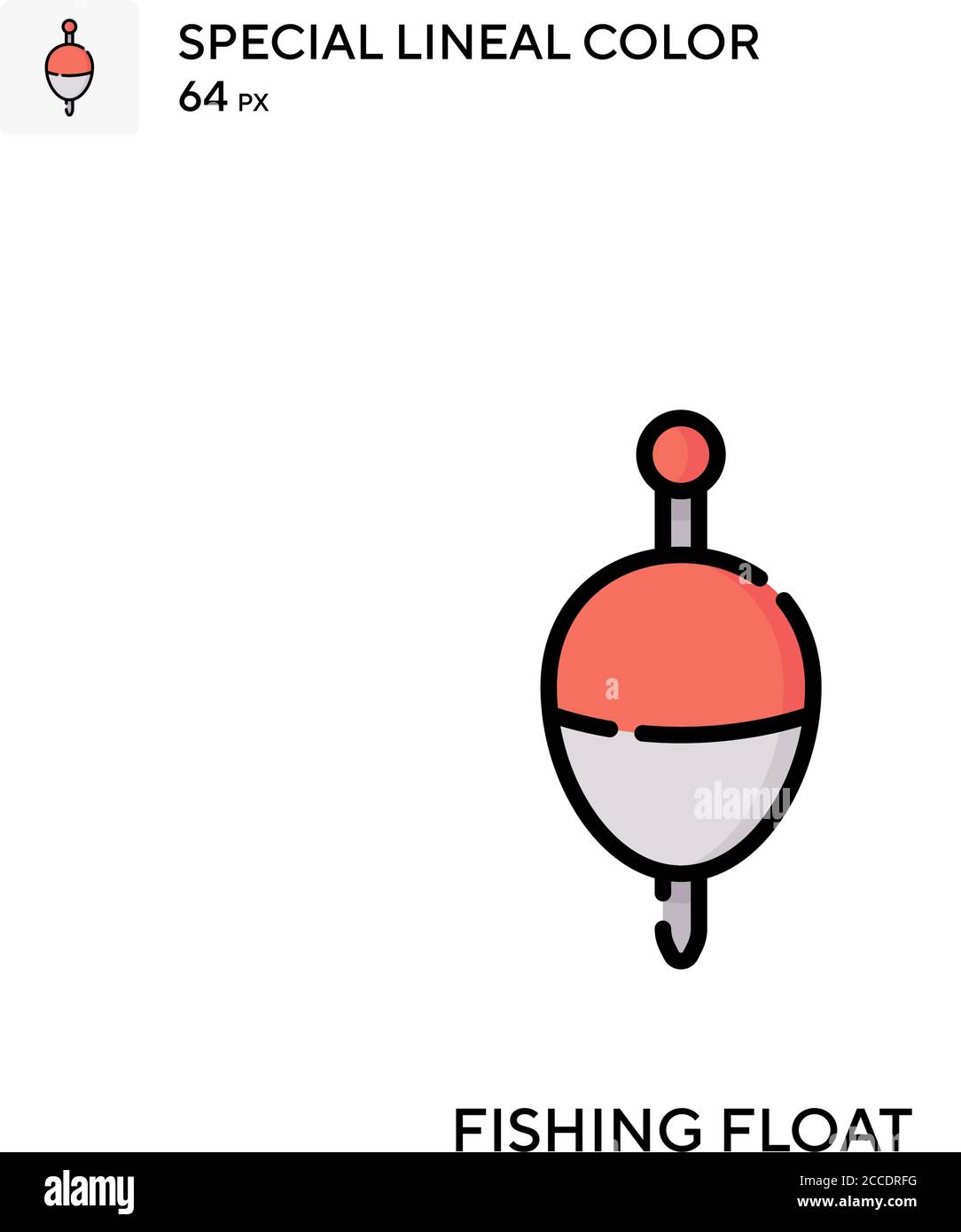 Fishing float Special lineal color icon. Illustration symbol design ...