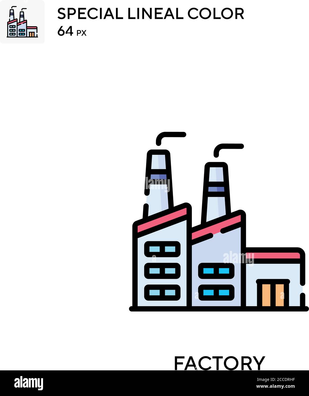 Factory Special lineal color icon. Illustration symbol design template ...