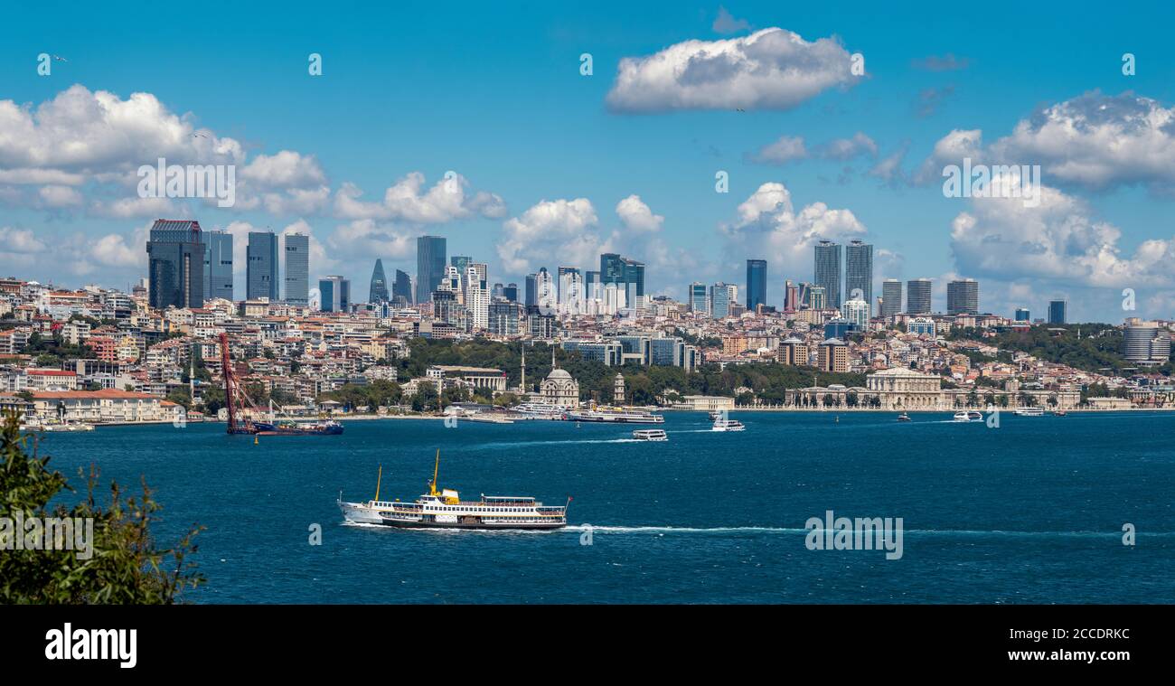 Istanbul Skyline and Bosphorus Strait in Turkey Stock Photo - Alamy