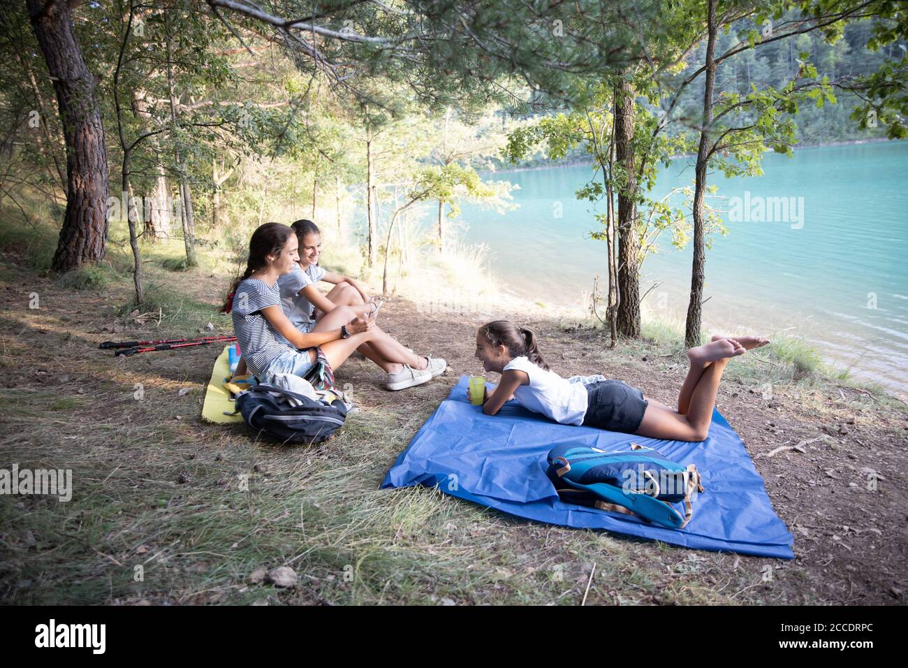 Girl telling fun story hi-res stock photography and images - Alamy