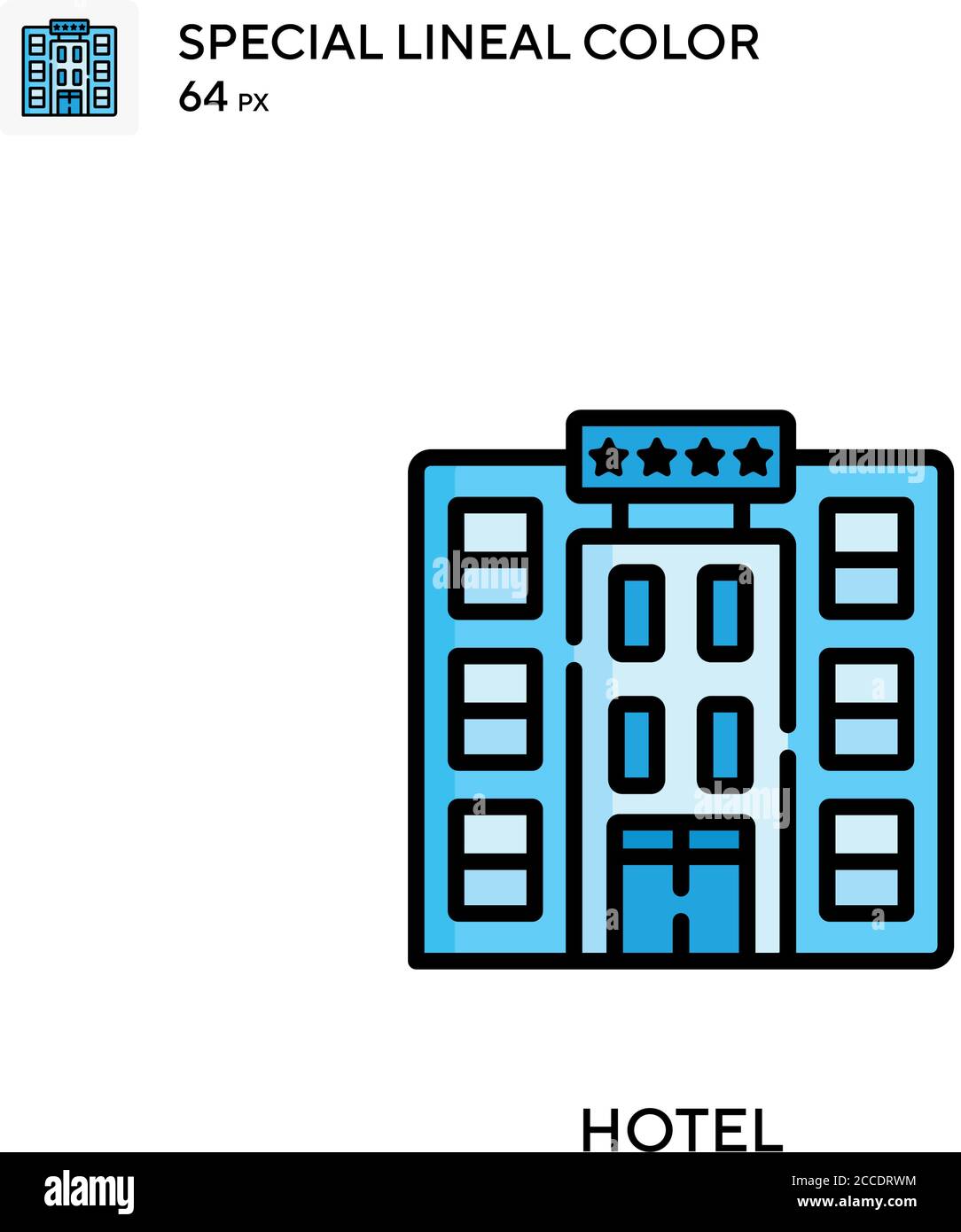 Hotel Special lineal color icon. Illustration symbol design template ...