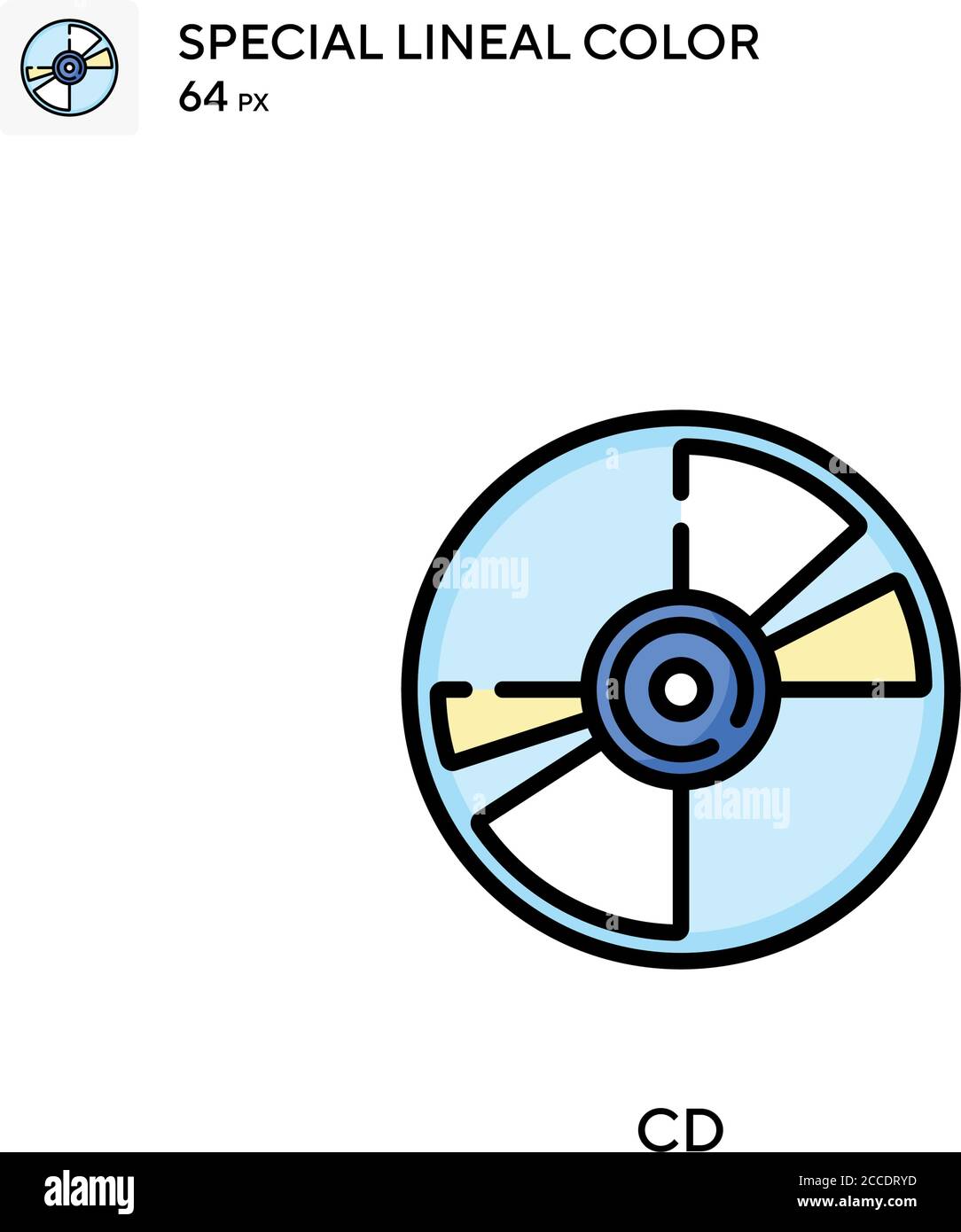 Cd Special lineal color icon. Illustration symbol design template for ...