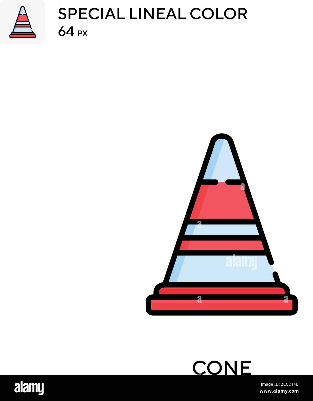 Cone Special lineal color icon. Illustration symbol design template for ...