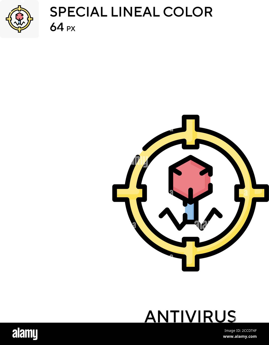Antivirus Special lineal color icon. Illustration symbol design ...