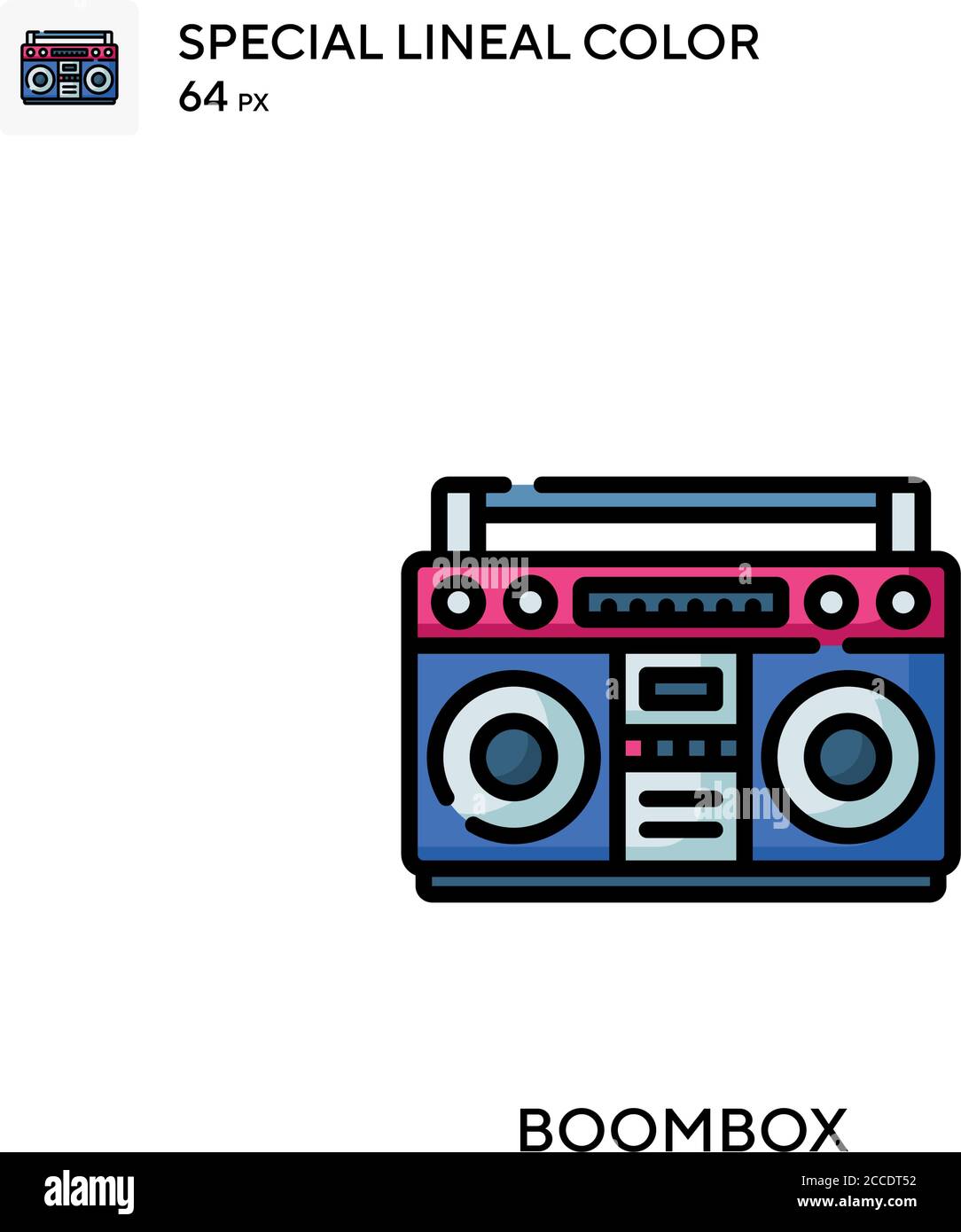 Boombox Special lineal color icon. Illustration symbol design template ...