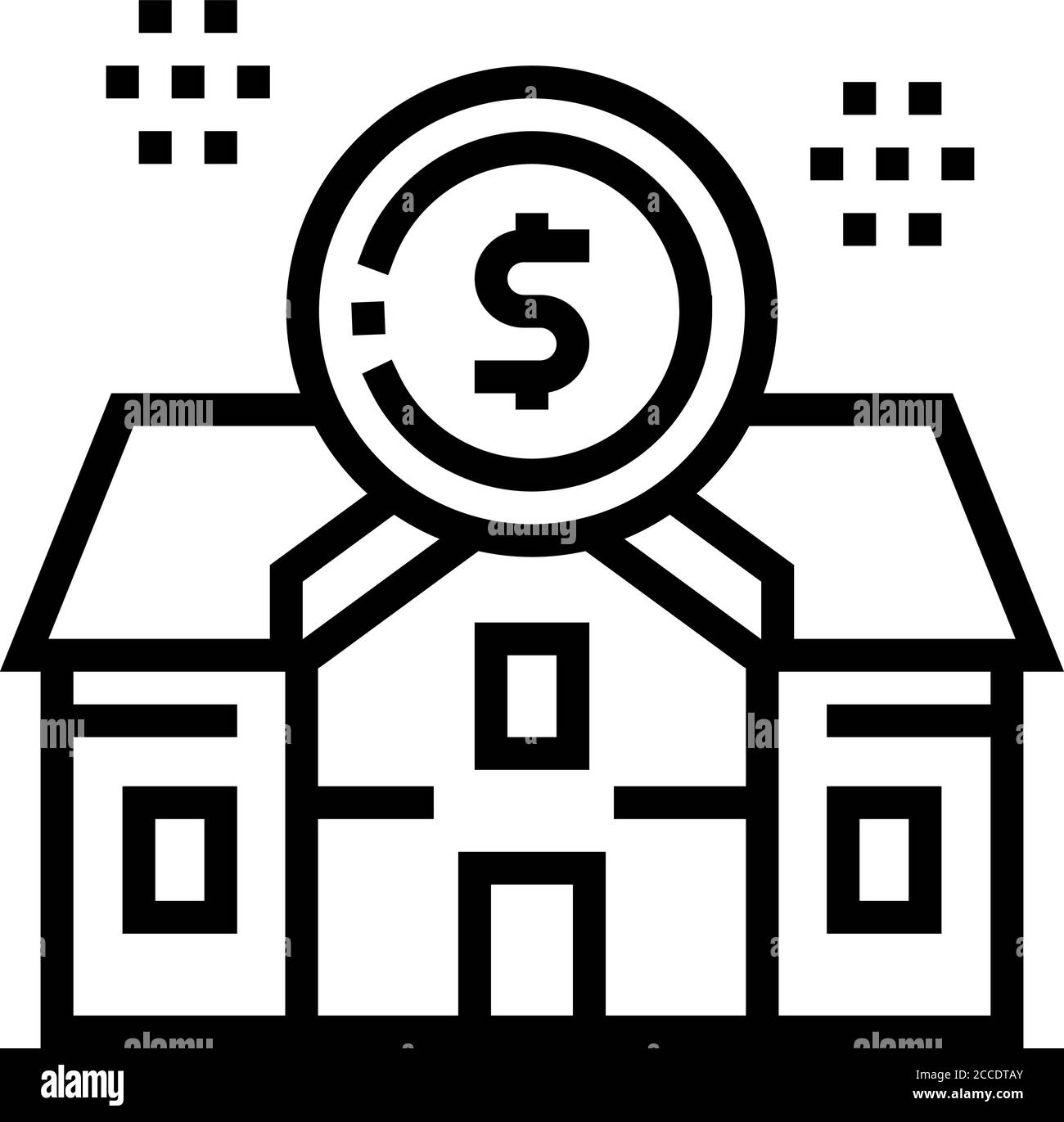 rental house building line icon vector illustration Stock Vector Image ...
