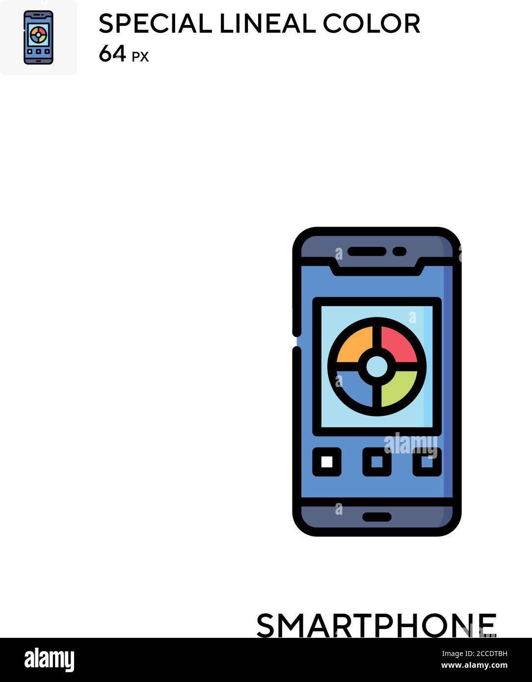 Smartphone Special lineal color icon. Illustration symbol design ...