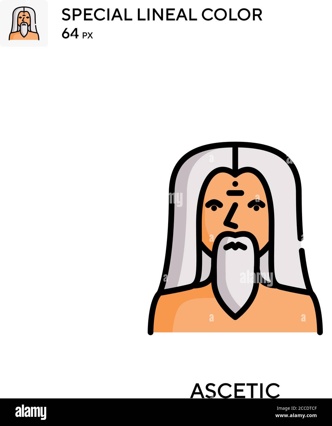 Ascetic Special lineal color icon. Illustration symbol design template ...