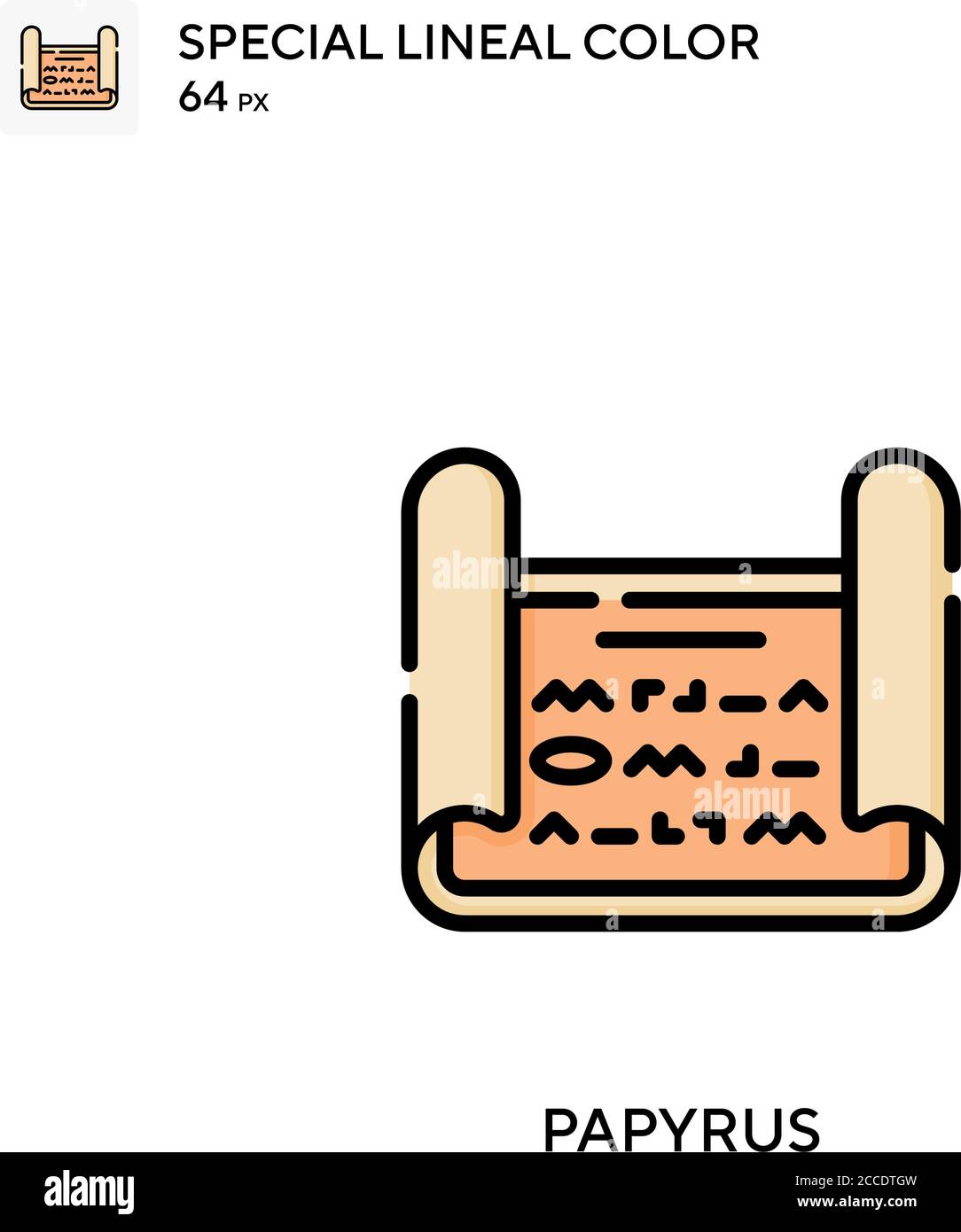 Papyrus Special lineal color icon. Illustration symbol design template ...