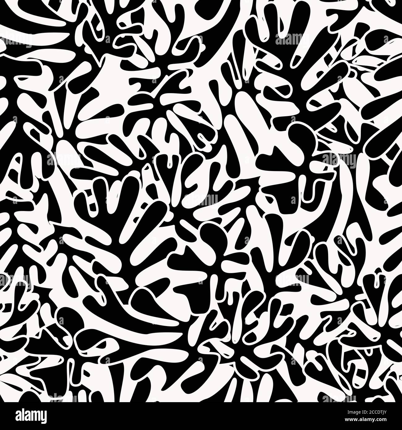 Matisse inspired shapes seamless pattern, colorful design, vector ...