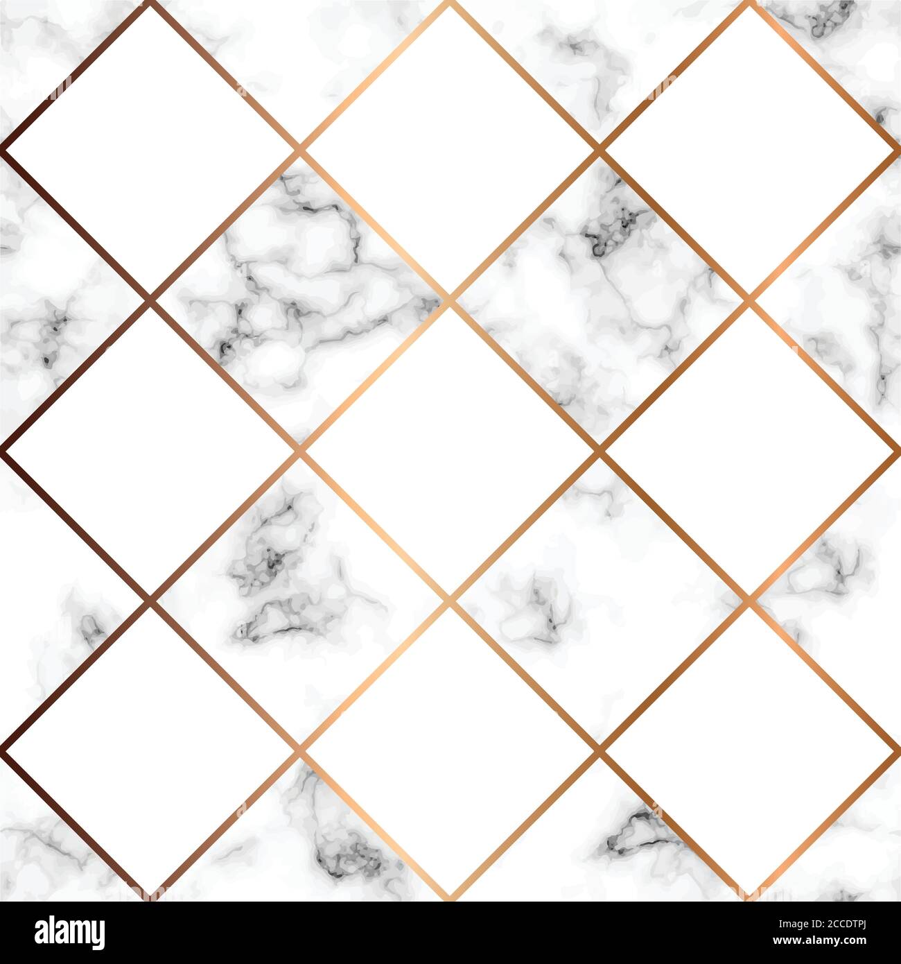 Vector marble texture, seamless pattern design with white squares and ...