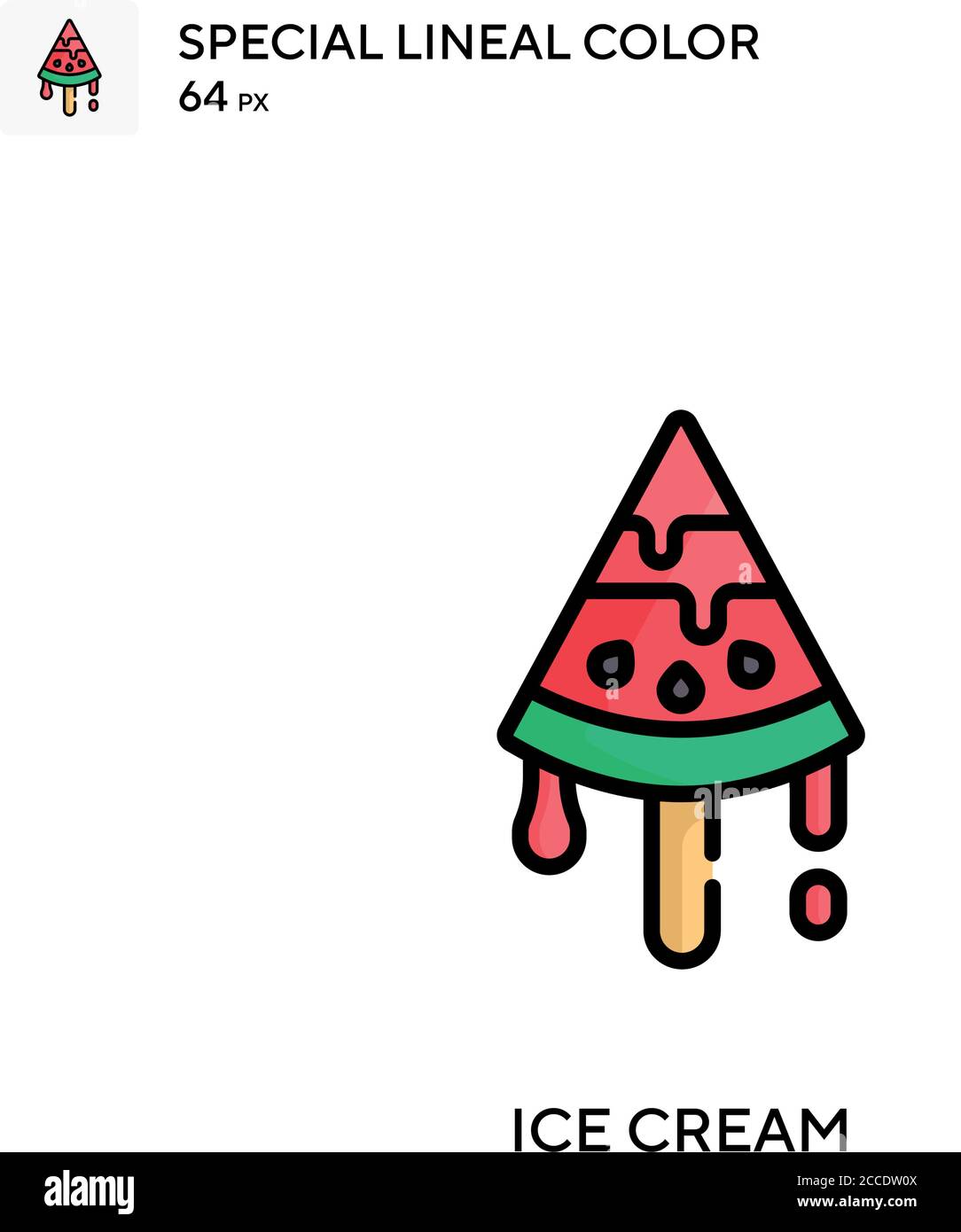 Ice cream Special lineal color icon. Illustration symbol design ...