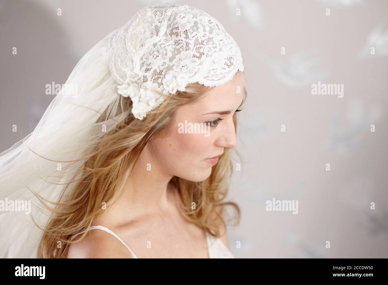 Lace Wedding veil Stock Photo - Alamy
