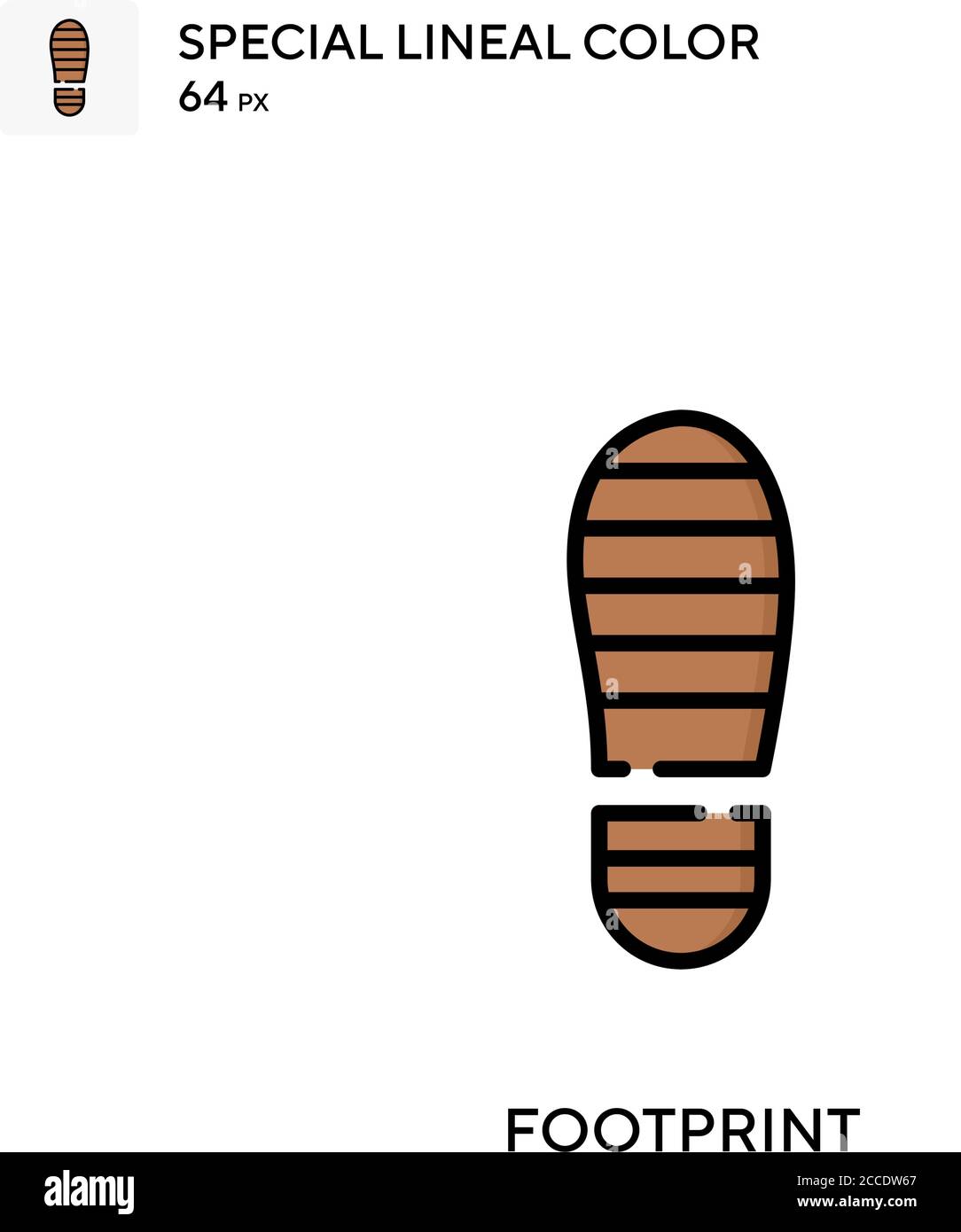 Footprint Special lineal color icon. Illustration symbol design ...