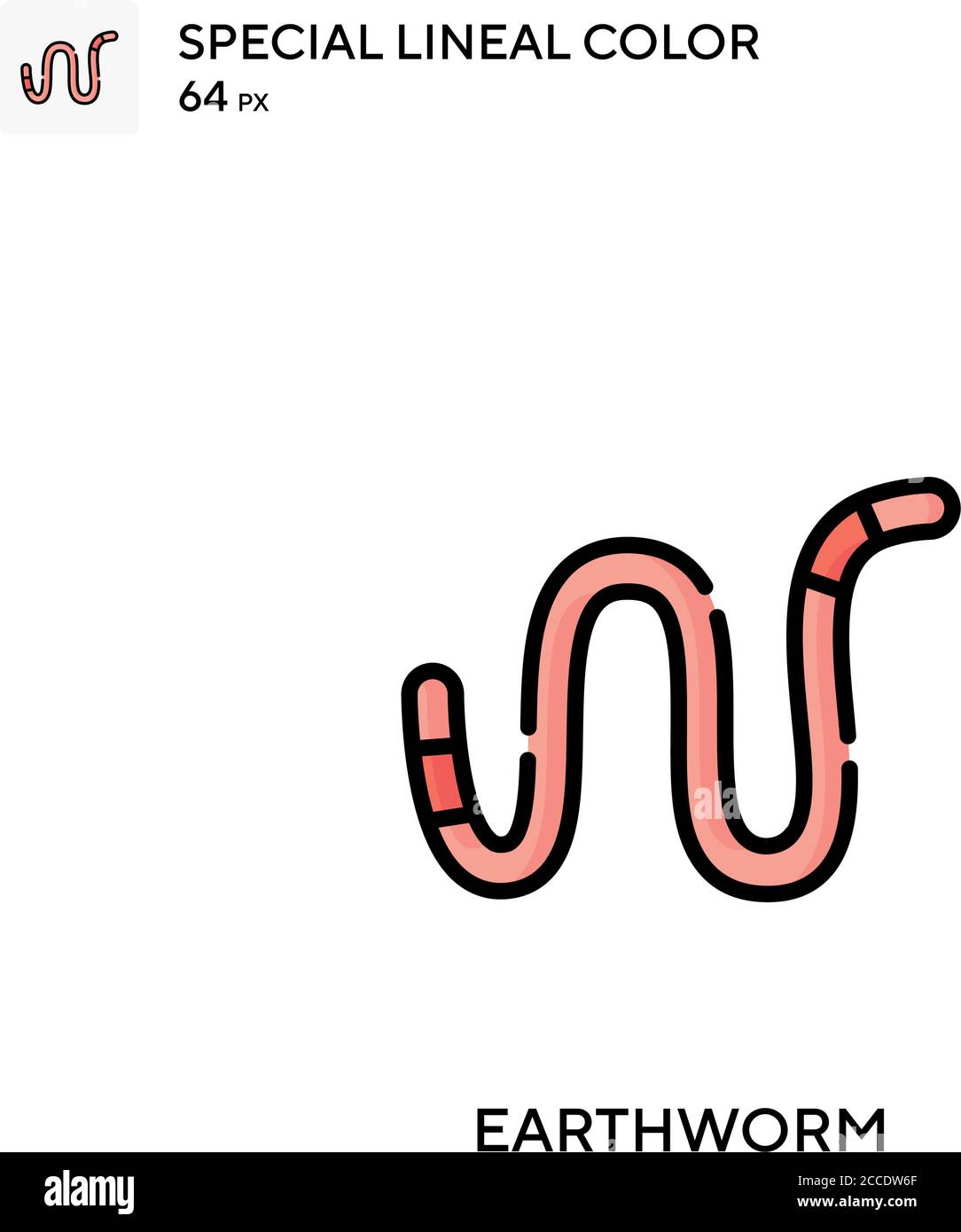 Earthworm Special lineal color icon. Illustration symbol design ...