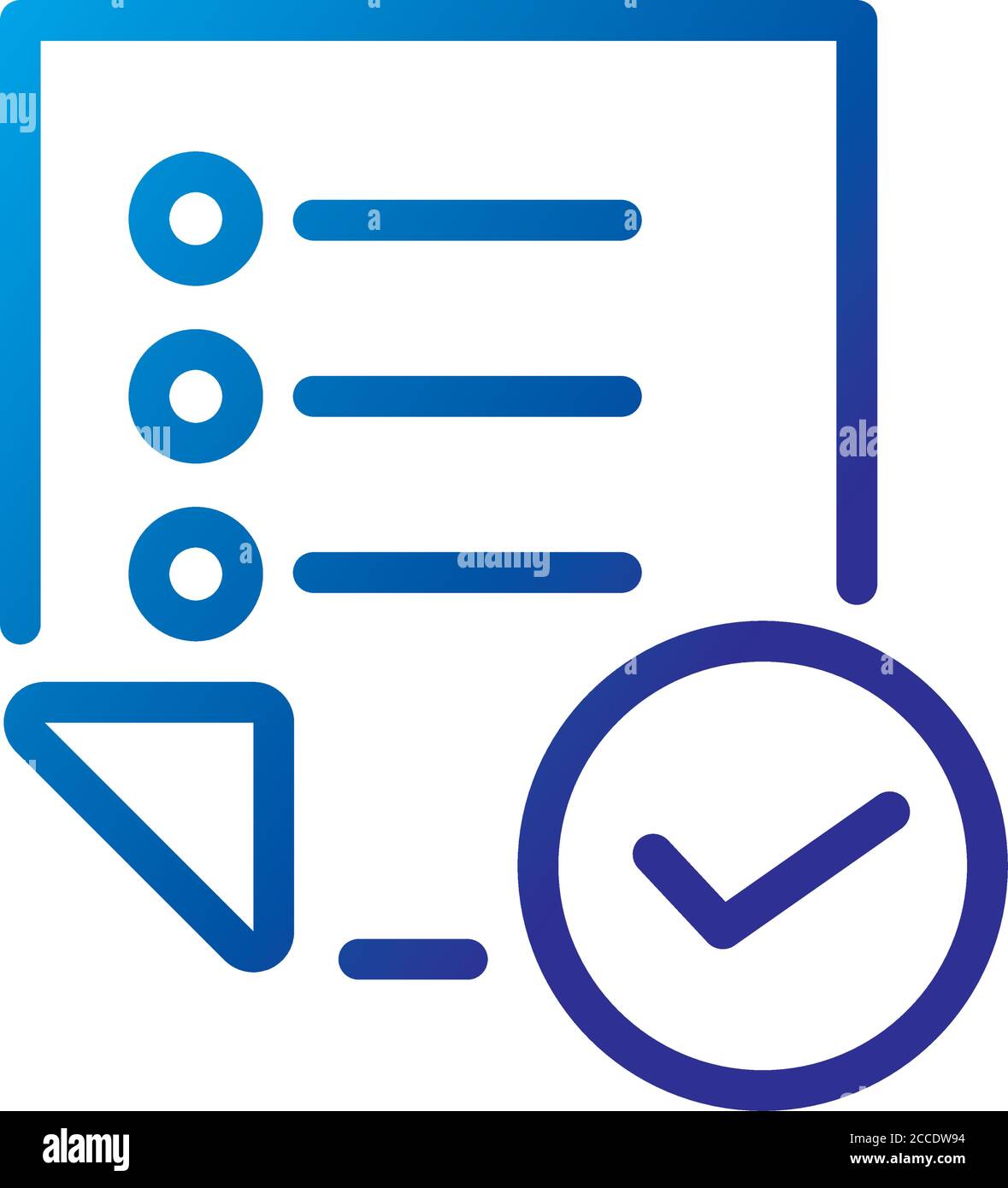 paper document file with check symbol gradient style icon vector ...