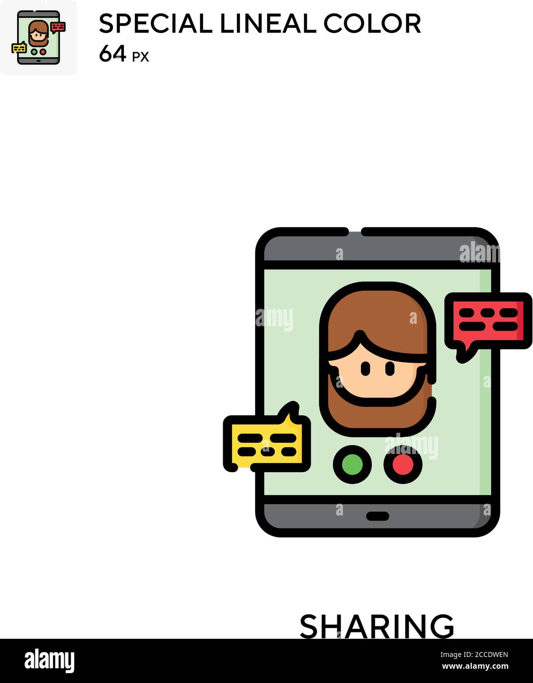 Sharing Special lineal color icon. Illustration symbol design template ...