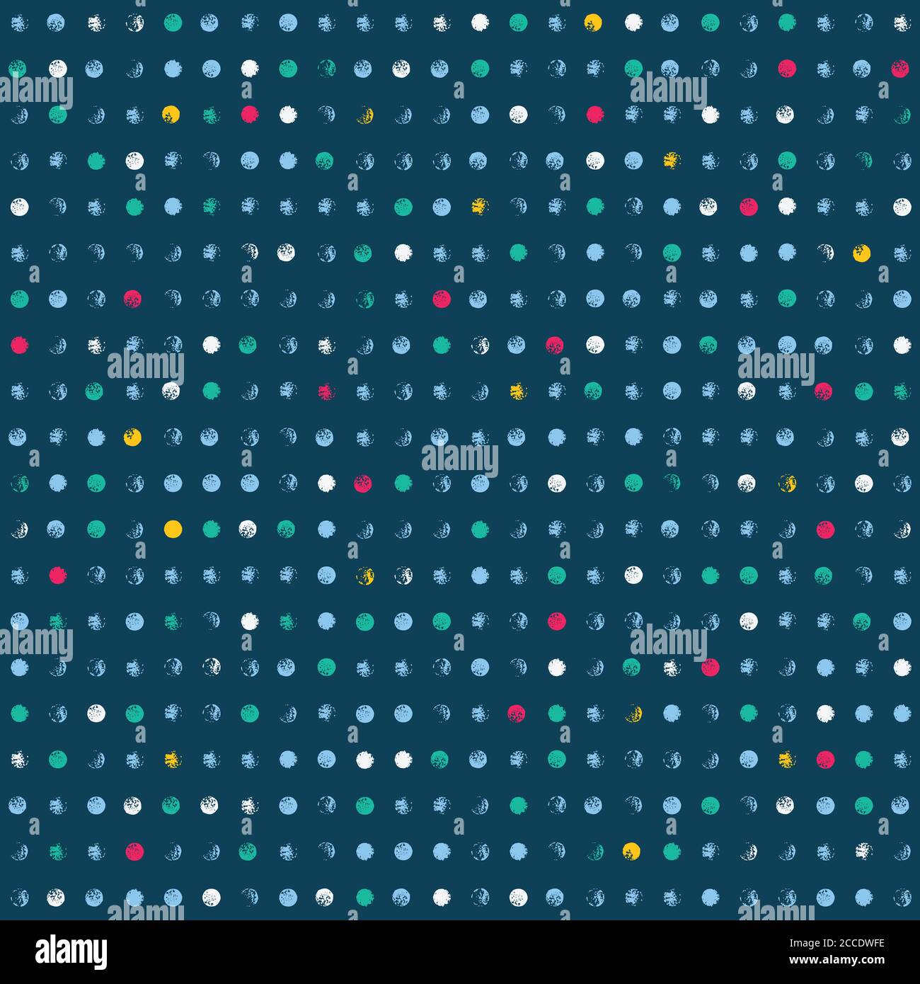 Vector seamless modern polka dot pattern. Colored artistic pattern on ...