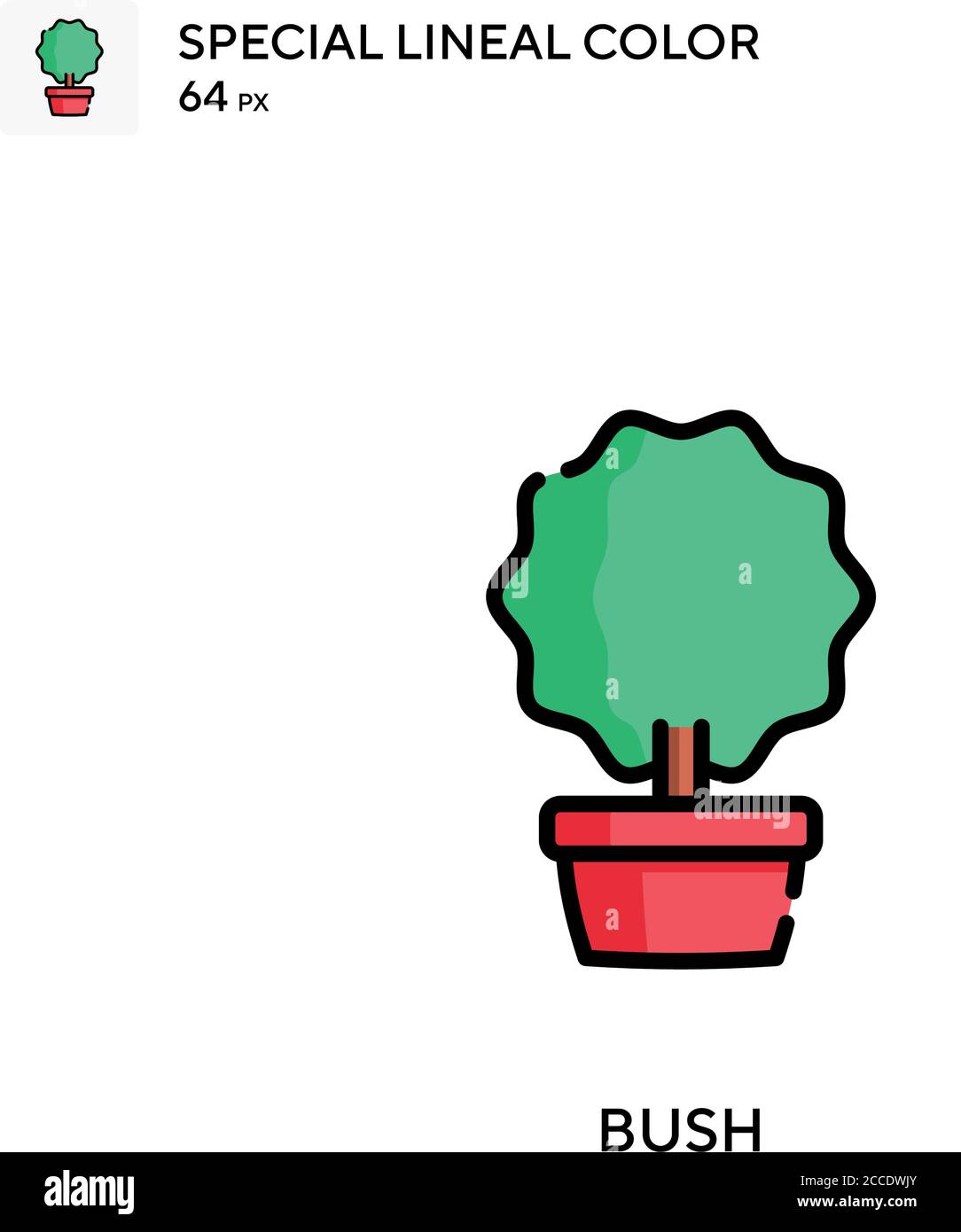 Bush Special lineal color icon. Illustration symbol design template for ...