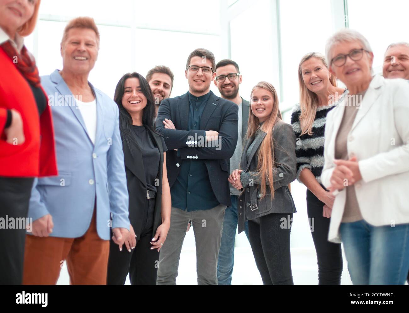 Diverse group executives discussing hi-res stock photography and images ...