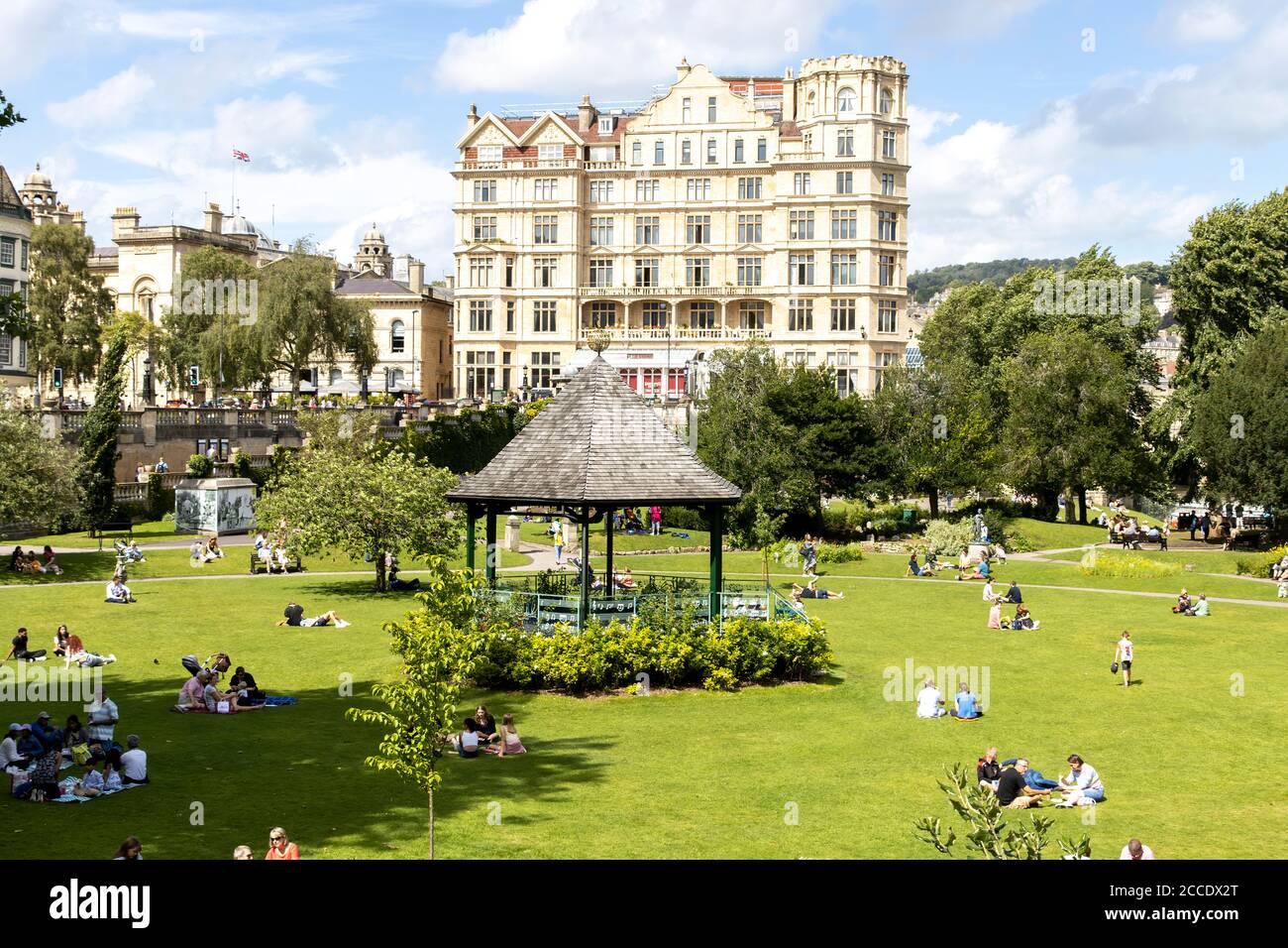 The Parade Gardens, Bath. With the Empire Hotel in the background and ...