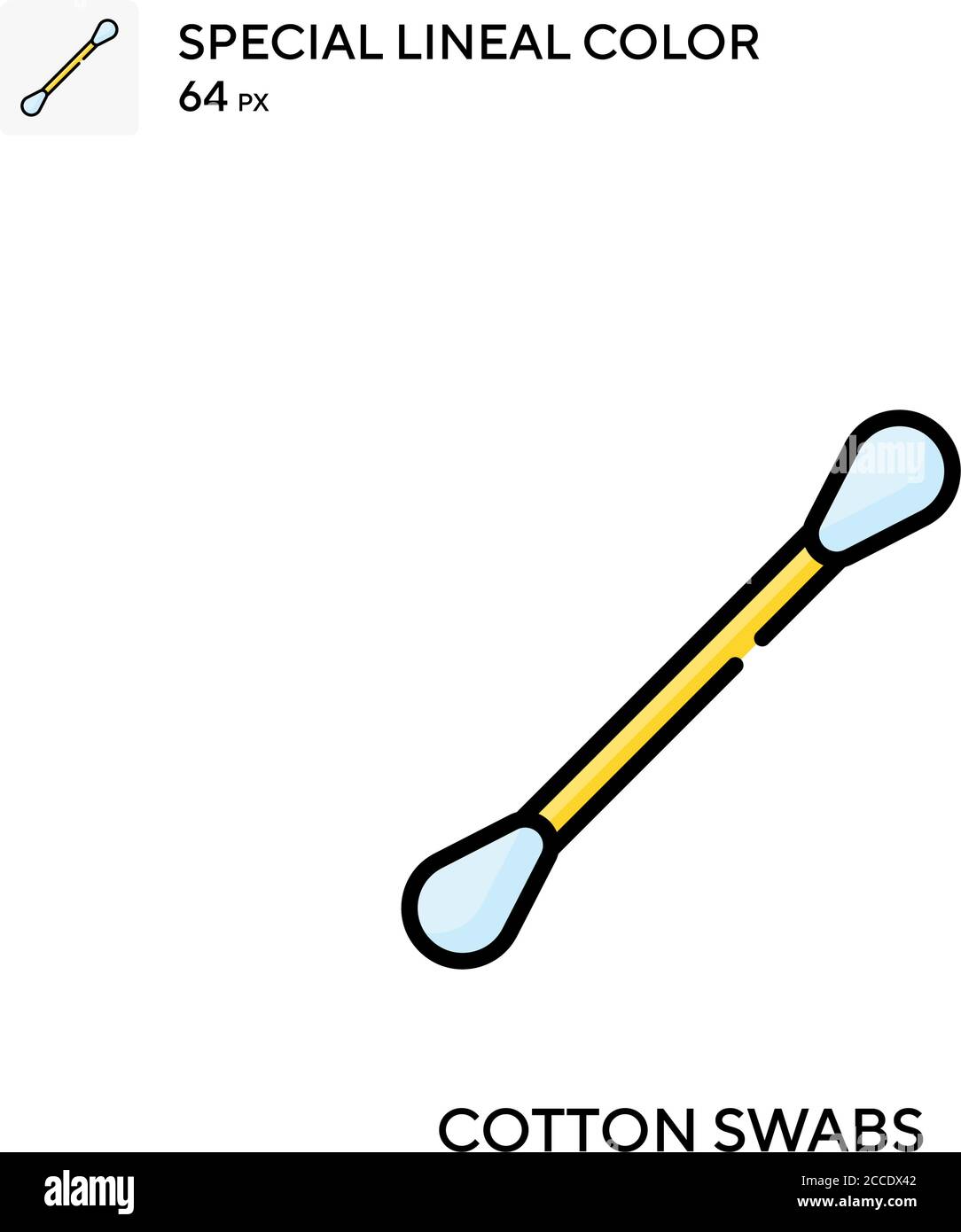 Cotton swabs Special lineal color icon. Illustration symbol design ...