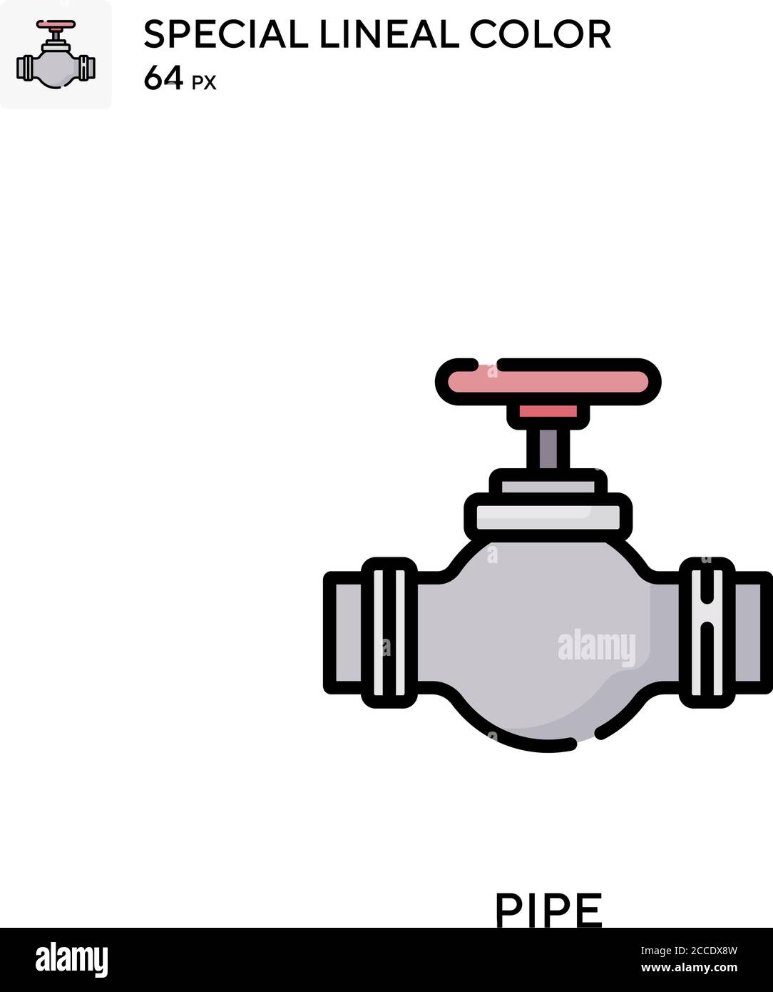 Pipe Special lineal color icon. Illustration symbol design template for ...