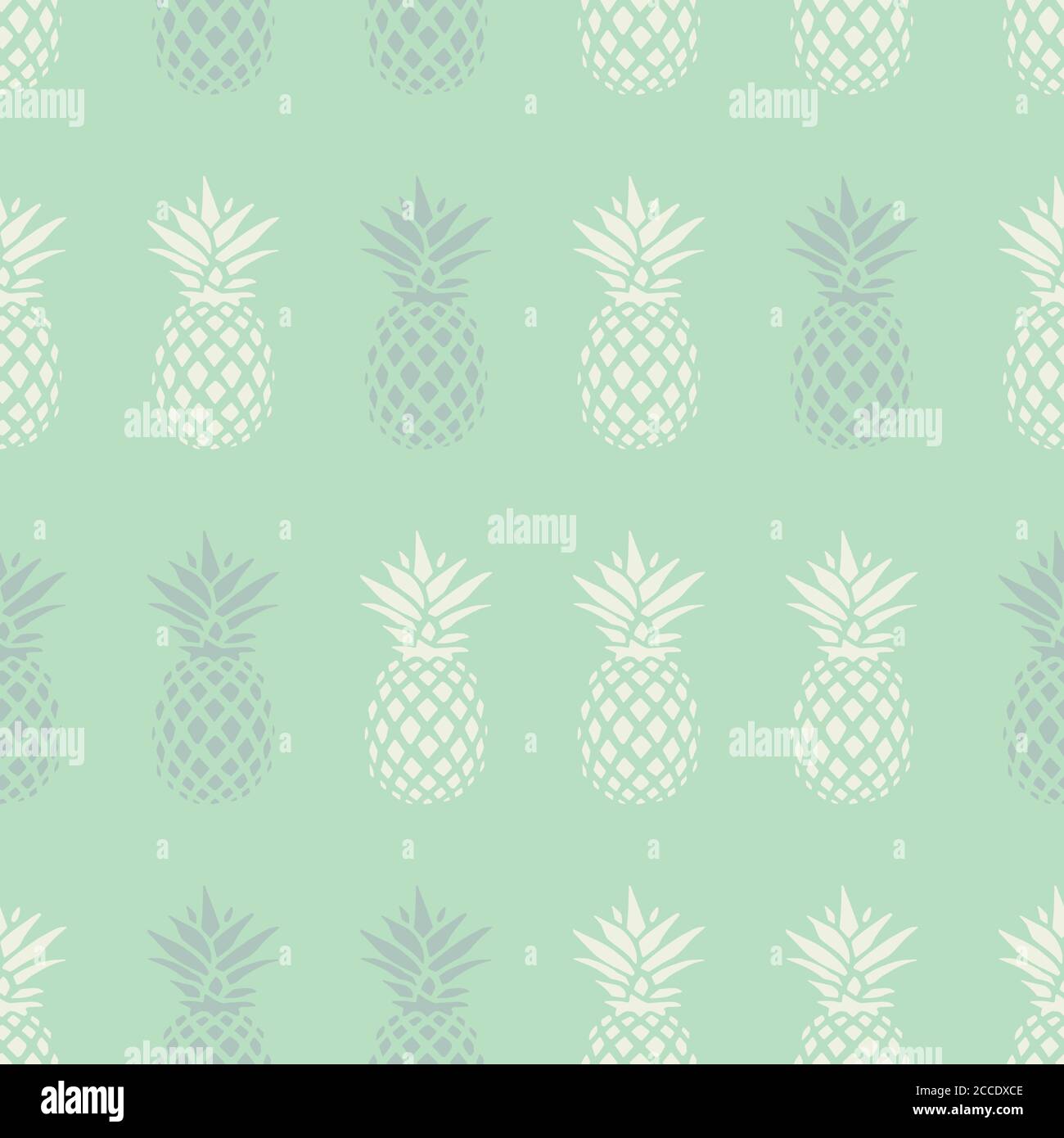Pineapple seamless pattern on mint background, vector illustration Stock Vector Image & Art - Alamy